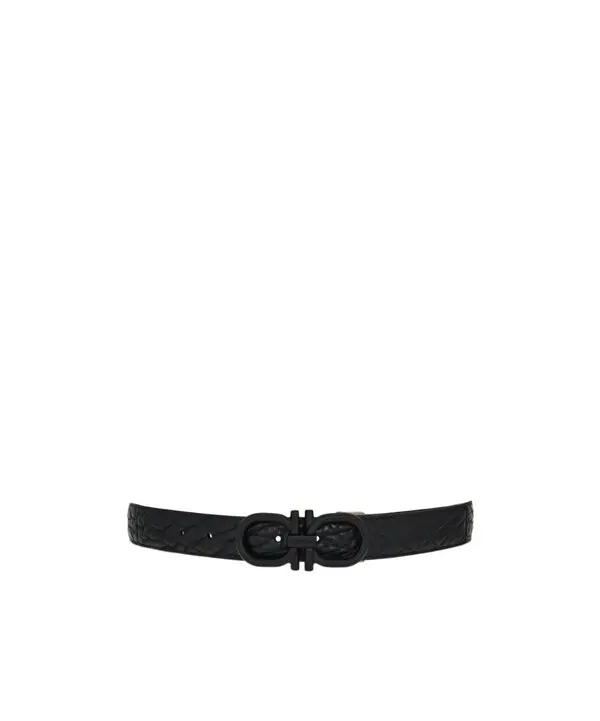 FERRAGAMO Double Gancini Adjustable Belt