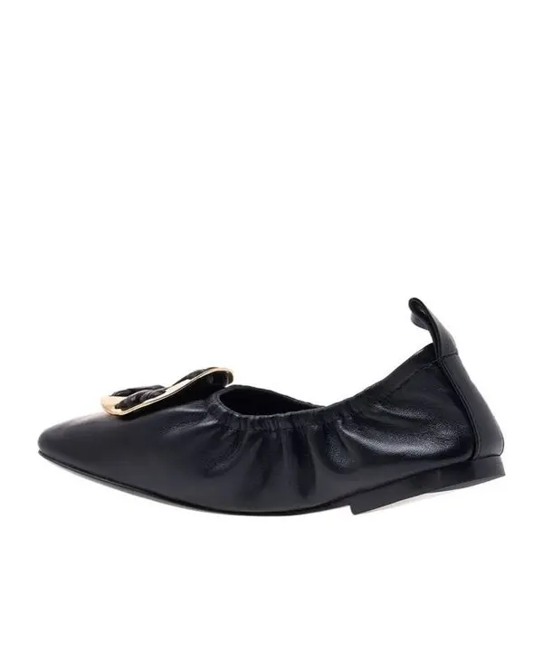 Tory Burch Woven Double T 10mm Ballerina Flats