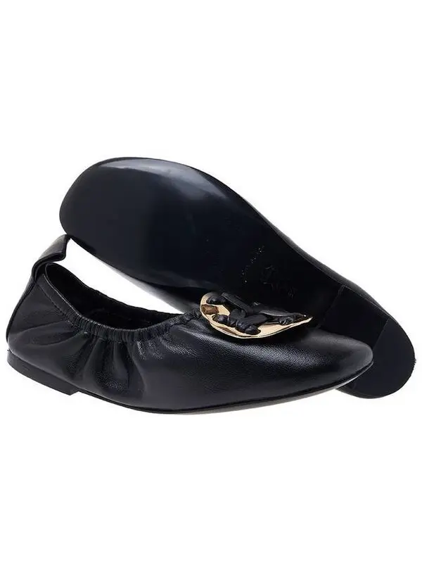 Tory Burch Woven Double T 10mm Ballerina Flats