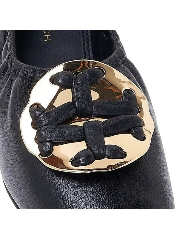 Tory Burch Woven Double T 10mm Ballerina Flats