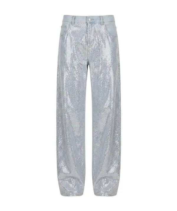 HAIKURE Bonnie Studded Straight-leg Jeans - Gray