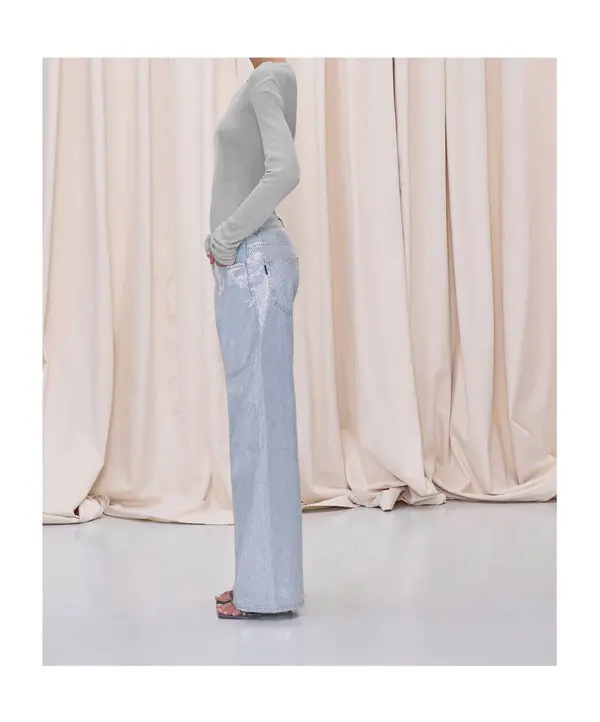 HAIKURE Bonnie Embellished Straight-leg Jeans - Gray