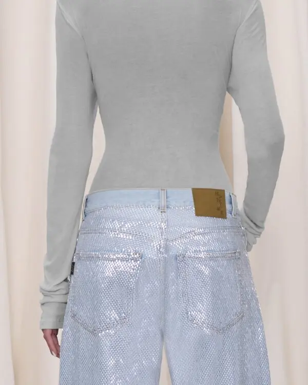 HAIKURE Bonnie Embellished Straight-leg Jeans - Gray