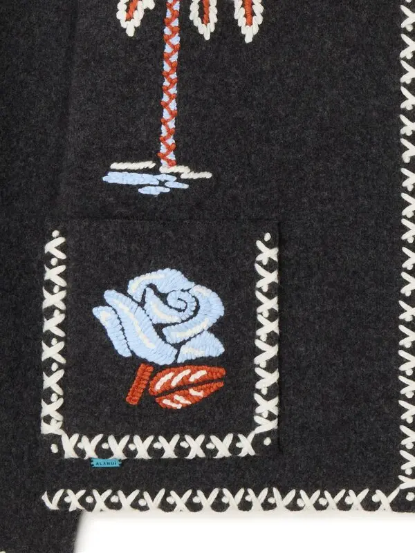 Alanui Embroidered Graphic Pattern Jacket - Black