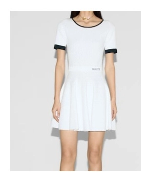 Gucci Logo Intarsia Knit Dress
