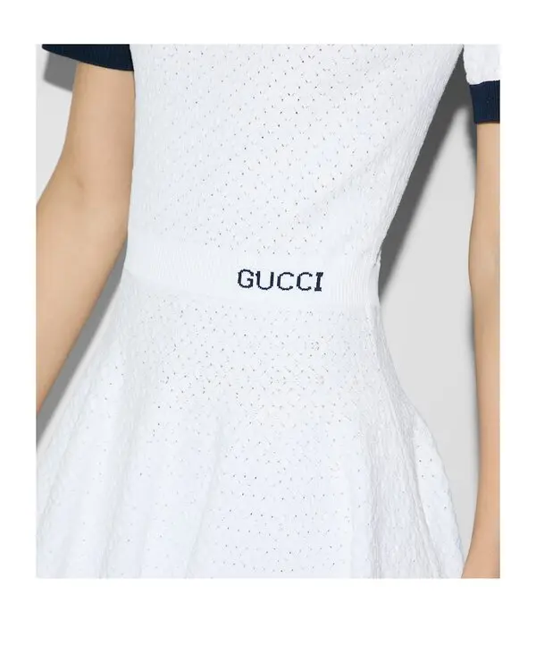 Gucci Logo Intarsia Knit Dress