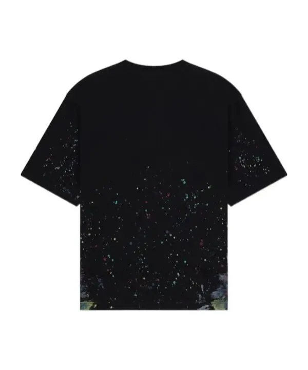 We11Done Paint-splatter Cotton T-shirt - Black