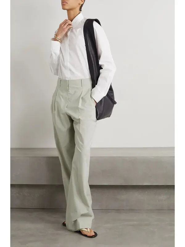 THE ROW Pleated Wide-leg Trousers