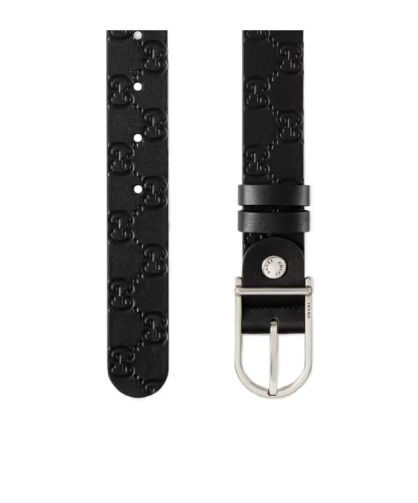 Gucci Embossed Monogram Belt