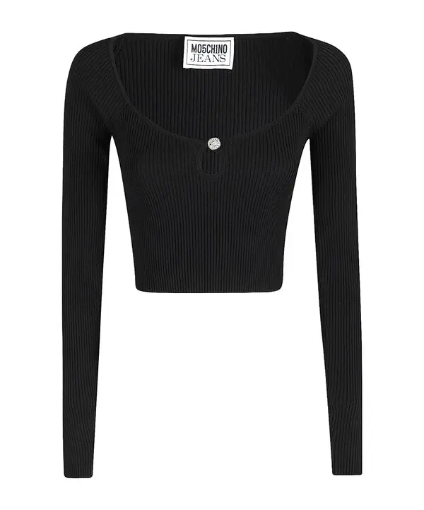 Moschino Long-sleeved Ribbed Sweater