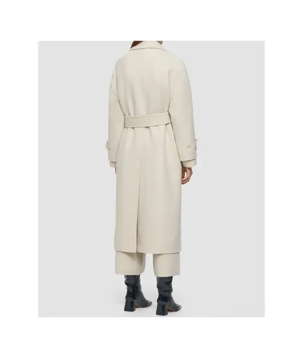 JOSEPH Navarre Double Face Wool Coat - Ivory