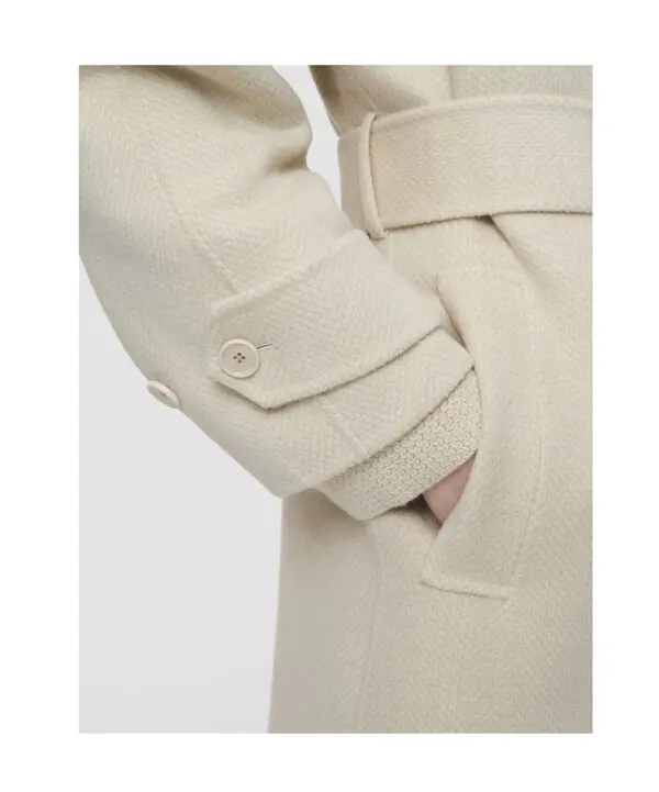JOSEPH Navarre Double Face Wool Coat - Ivory