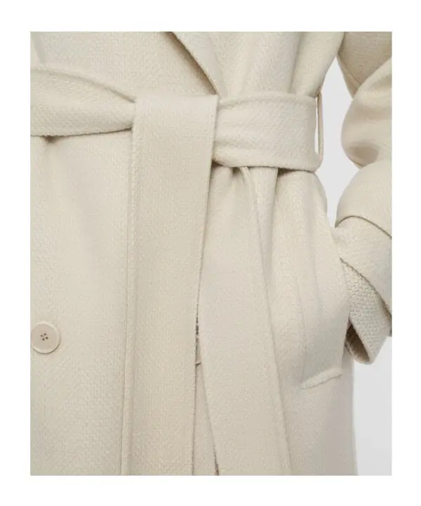 JOSEPH Navarre Double Face Wool Coat - Ivory