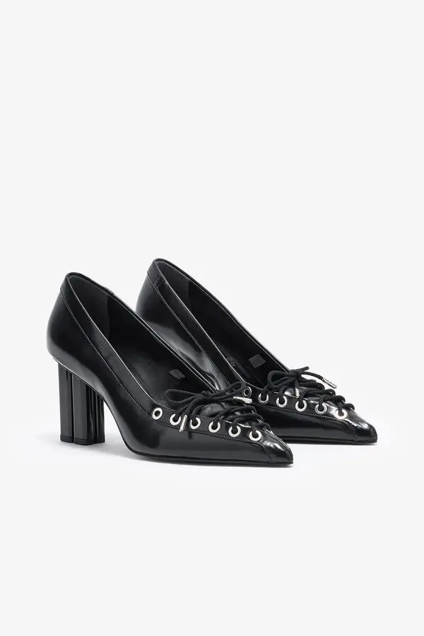 GANNI Lace Up Butterfly High Pump
