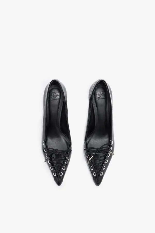 GANNI Lace Up Butterfly High Pump