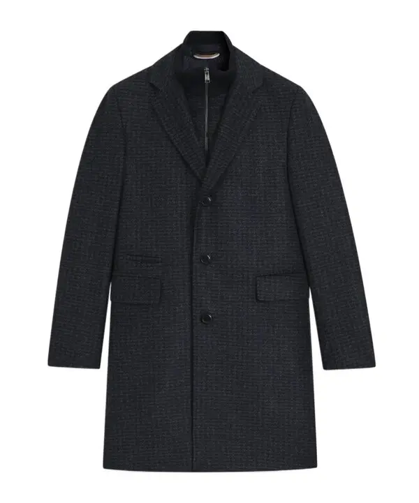 Hugo Boss Buttoned Coat - Dark Blue