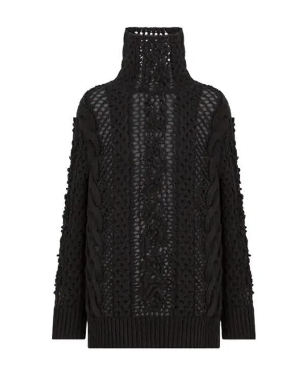 Dior Stand Collar Sweater With Bee Embroidery