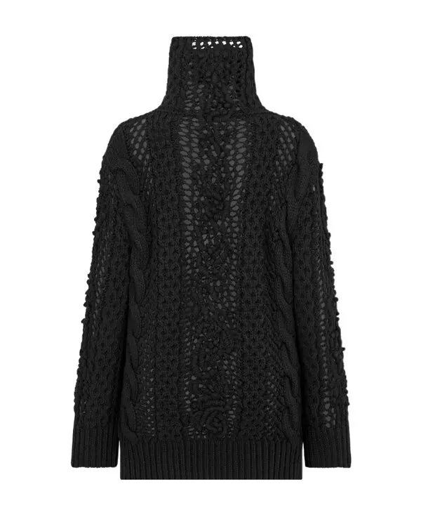 Dior Stand Collar Sweater With Bee Embroidery
