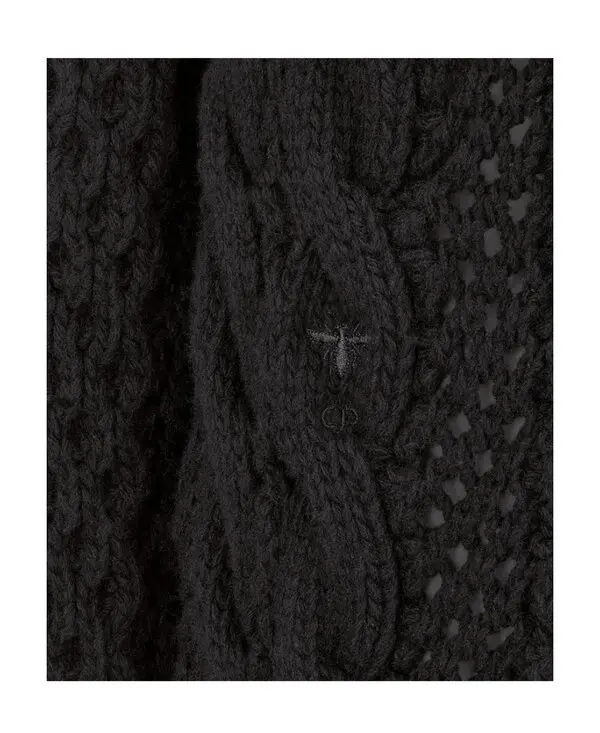 Dior Stand Collar Sweater With Bee Embroidery