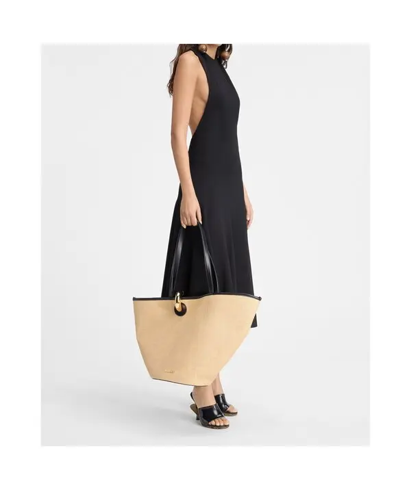 Jacquemus La Robe Favola Flared Halter Dress