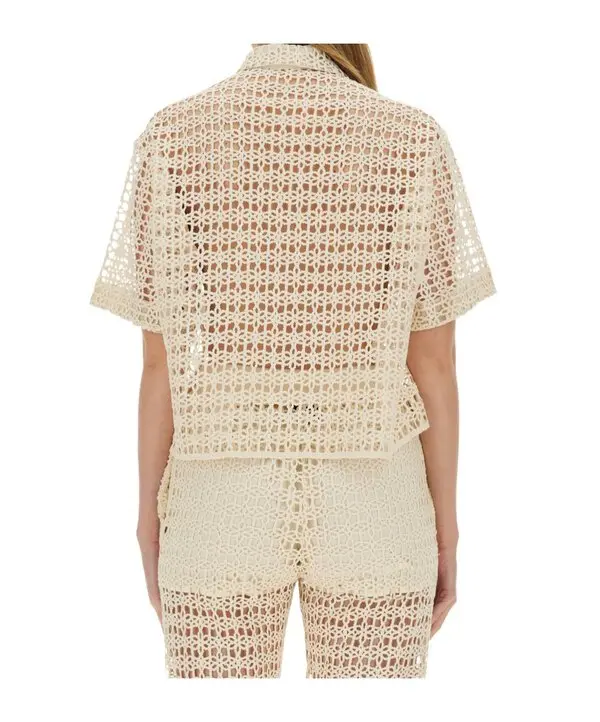 ALYSI Macrame Short Sleeve Shirt
