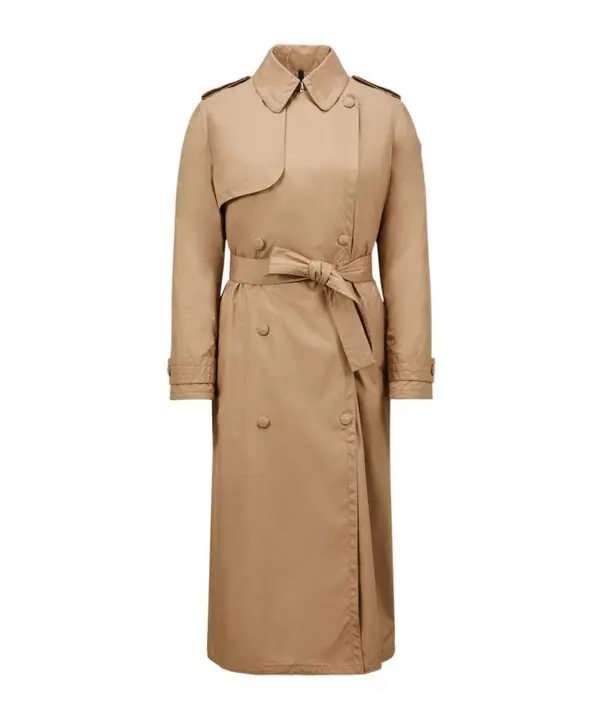 Moncler Barbetane Down Trench Coat - Camel/beige