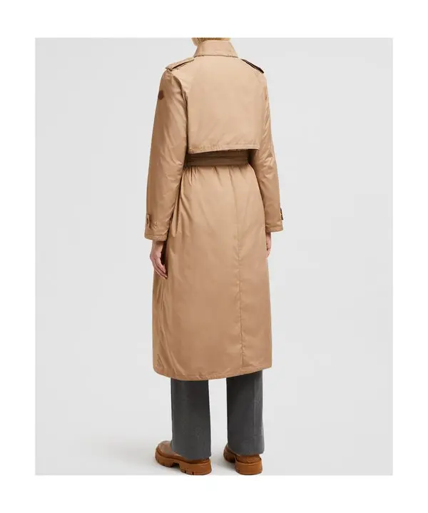 Moncler Barbetane Down Trench Coat - Camel/beige