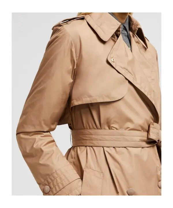 Moncler Barbetane Down Trench Coat - Camel/beige