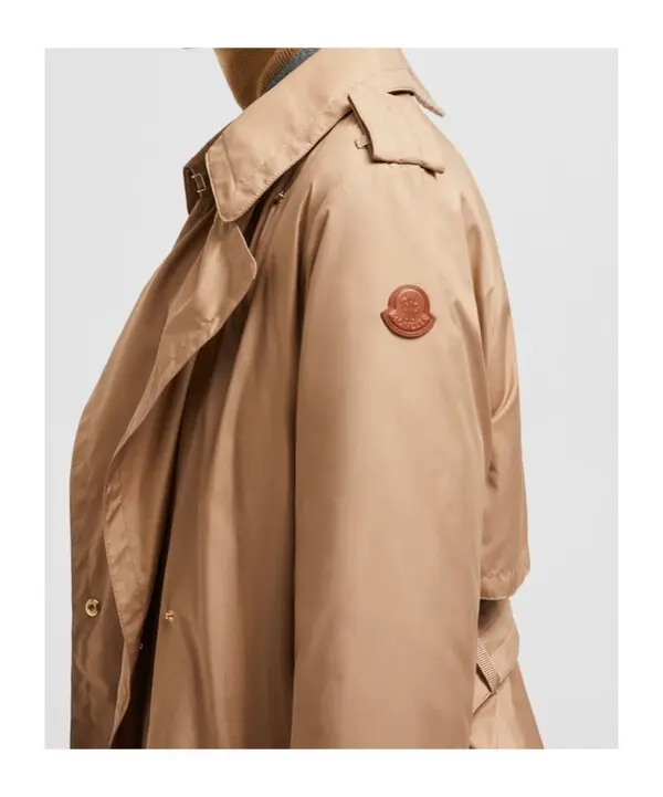 Moncler Barbetane Down Trench Coat - Camel/beige