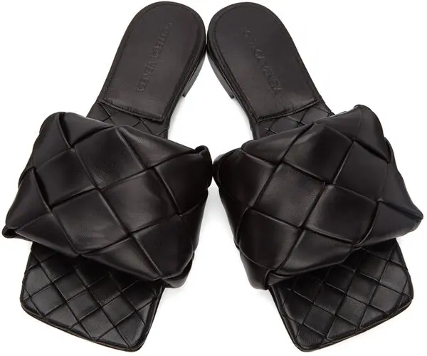Bottega Veneta The Lido Flat Sandals - Black