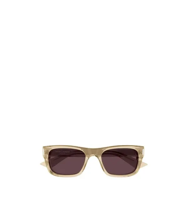 Saint Laurent Rectangle Frame Sunglasses - Yellow