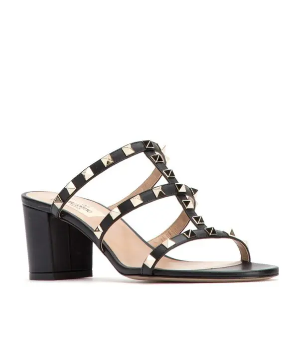Valentino Garavani Rockstud Open Toe Caged Sandals - Black