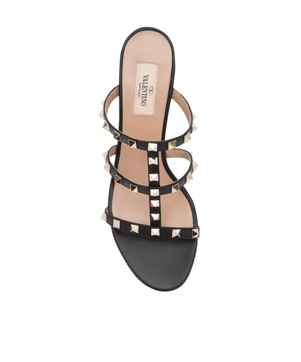 Valentino Garavani Rockstud Open Toe Caged Sandals - Black