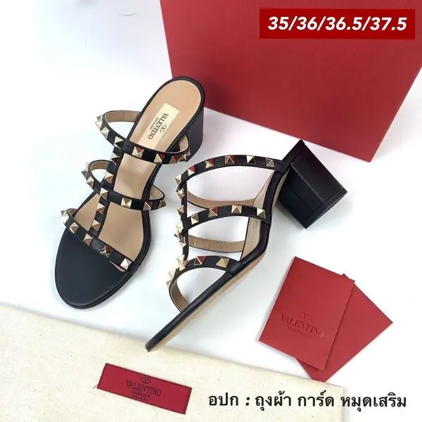 Valentino Garavani Rockstud Open Toe Caged Sandals - Black