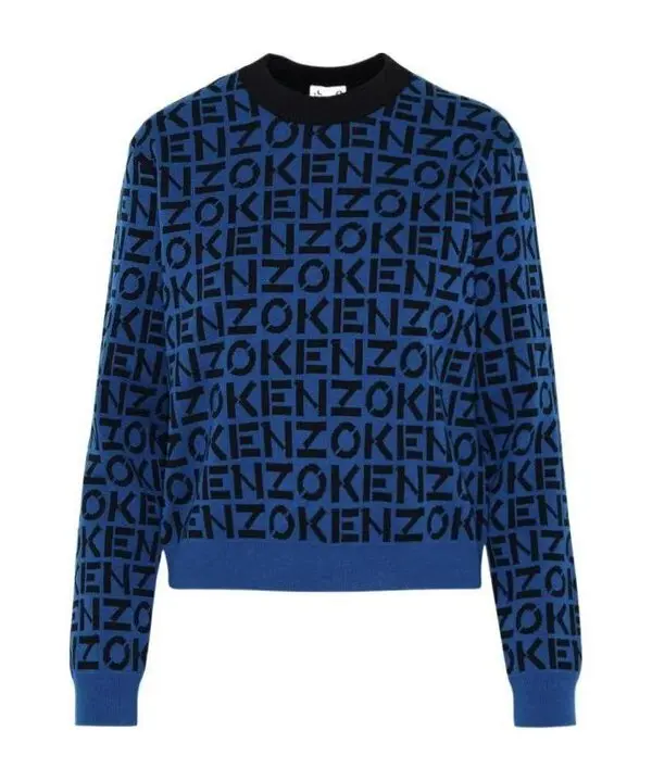 Kenzo Logo-knit Crewneck Jumper