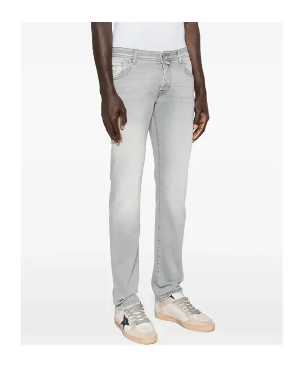 Jacob Cohen Nick Button Denim Jeans - Light Grey