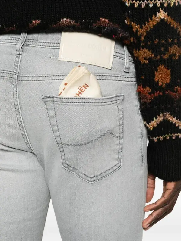 Jacob Cohen Nick Button Denim Jeans - Light Grey