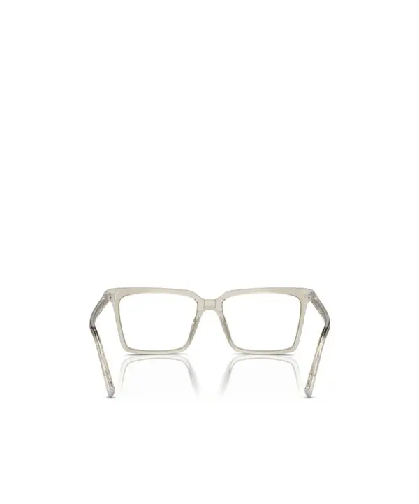Miu Miu Square Frame Eyeglasses With Logo Embellishments - Grey