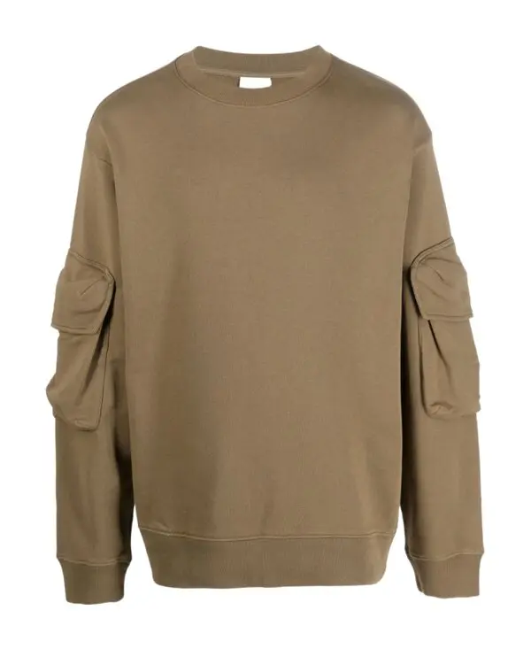 Dries Van Noten Round Neck Long Sleeve Sweater With Pocket Detail