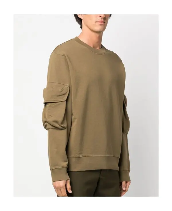 Dries Van Noten Round Neck Long Sleeve Sweater With Pocket Detail