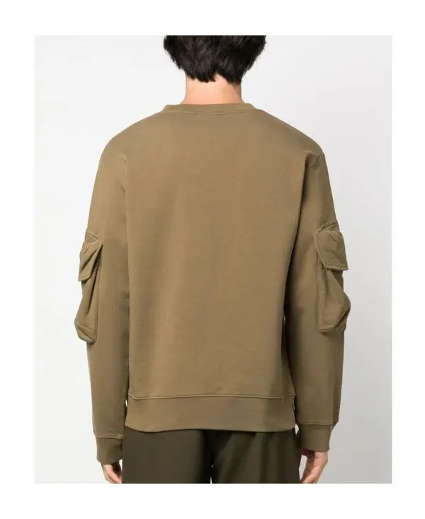 Dries Van Noten Round Neck Long Sleeve Sweater With Pocket Detail