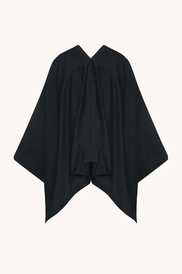 THE ROW Cedar Asymmetric V-neck Cape Top
