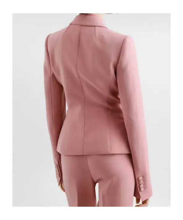 Dolce & Gabbana Single-breasted Crepe Jacket With Embossed Buttons - Pink