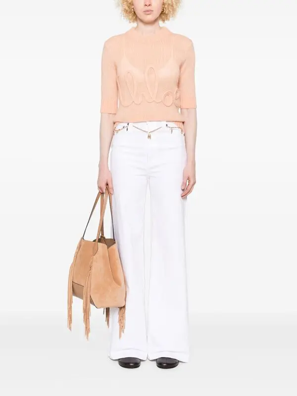 Chloé Elbow-sleeved Logo Sweater - No