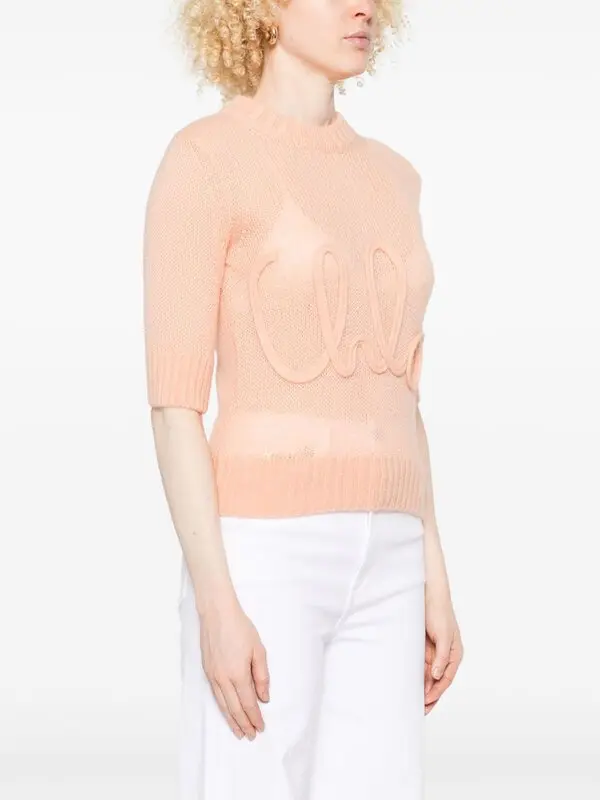 Chloé Elbow-sleeved Logo Sweater - No