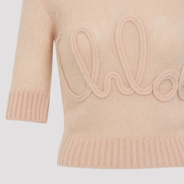 Chloé Elbow-sleeved Logo Sweater - No
