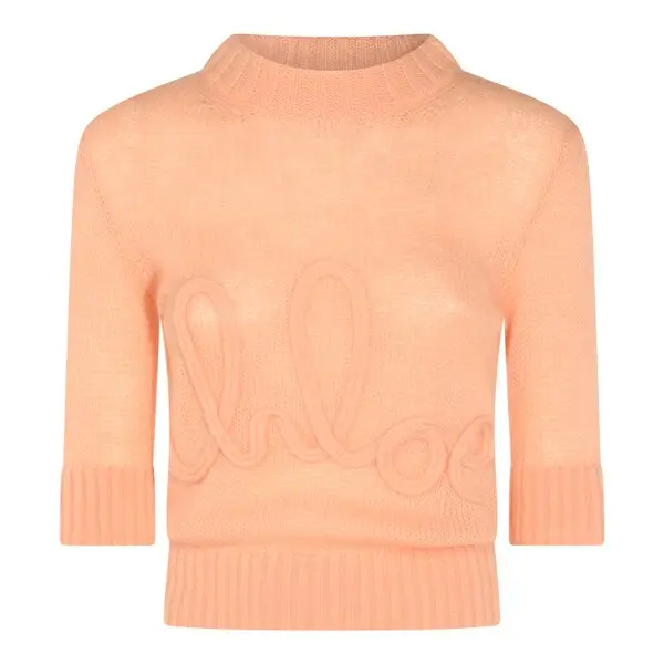 Chloé Elbow-sleeved Logo Sweater