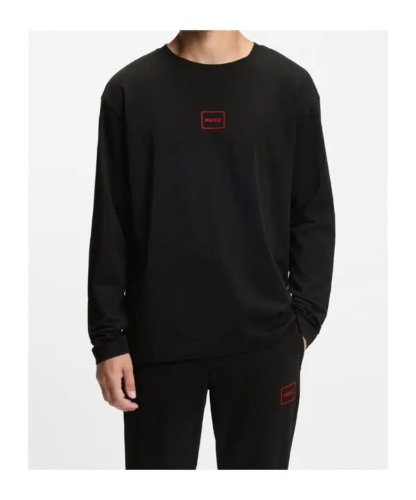 Hugo Boss Stretch-cotton T-shirt With Logo Print