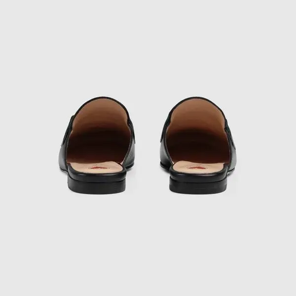 Gucci Princetown Mules With Horsebit Detail - Black