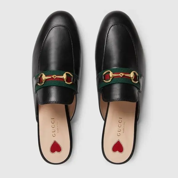 Gucci Princetown Mules With Horsebit Detail - Black